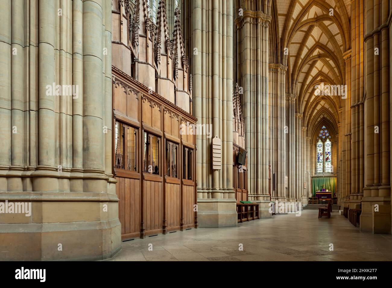 Interior of the Lancing College Chapel, West Sussex, England Stock ...