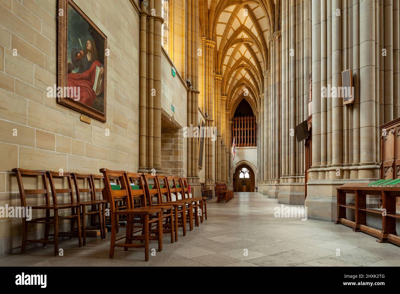 Interior of the Lancing College Chapel, West Sussex, England Stock ...