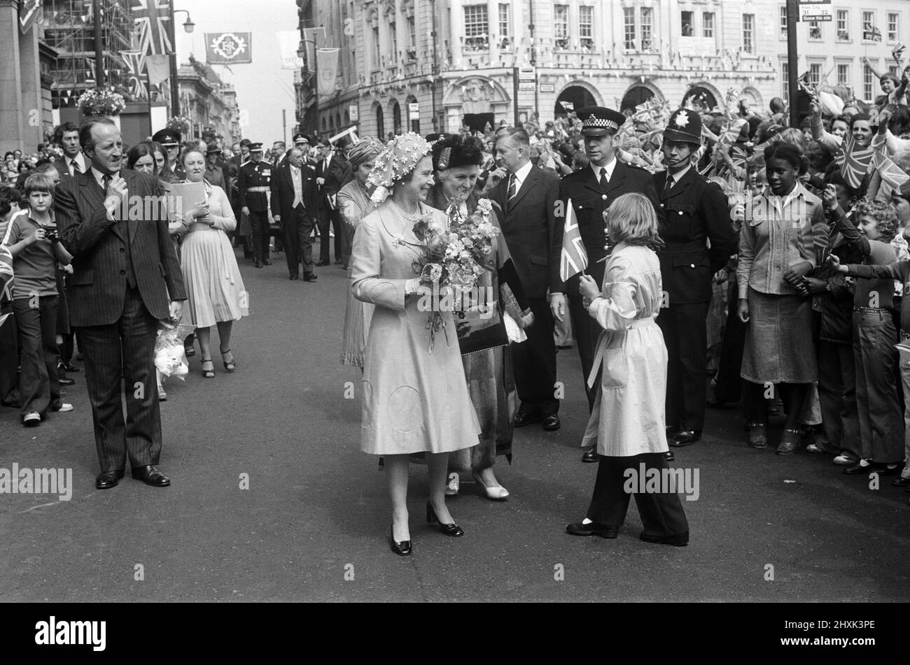 Queen Elizabeth II during her visit to Birmingham, West Midlands for ...