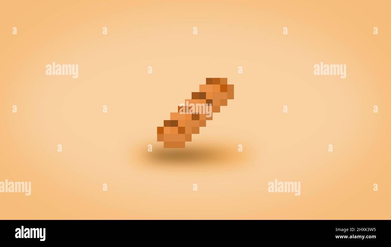 Pixel 8 bit French baguette background - high resolution 4K wallpaper ...