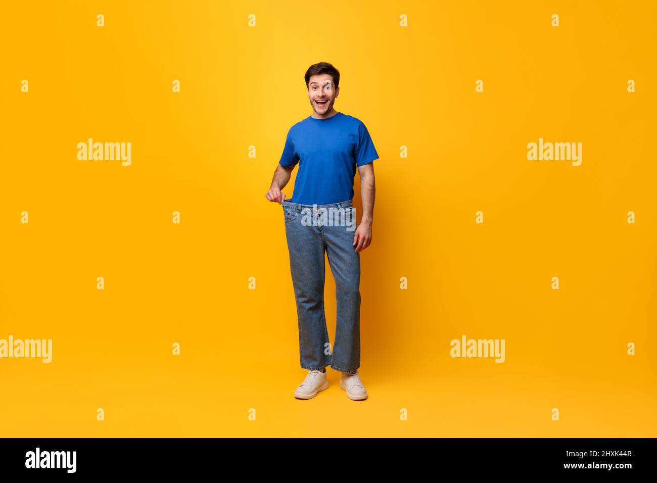 Fat man to fit his pants hi-res stock photography and images - Alamy