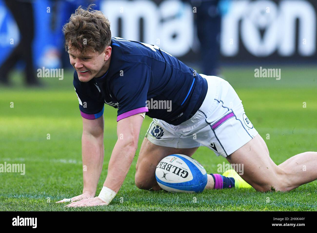 Try scored by Darcy Graham of Scotland during 6 Nations International ...
