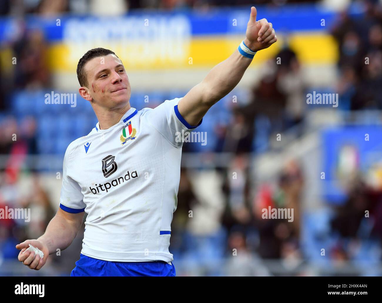 Paolo Garbisi of Italy during 6 Nations International rugby match Italy ...