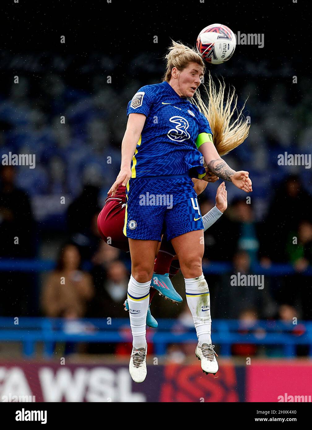 Chelsea Women's Millie Bright and Aston Villa Women's Alisha Lehmann in ...