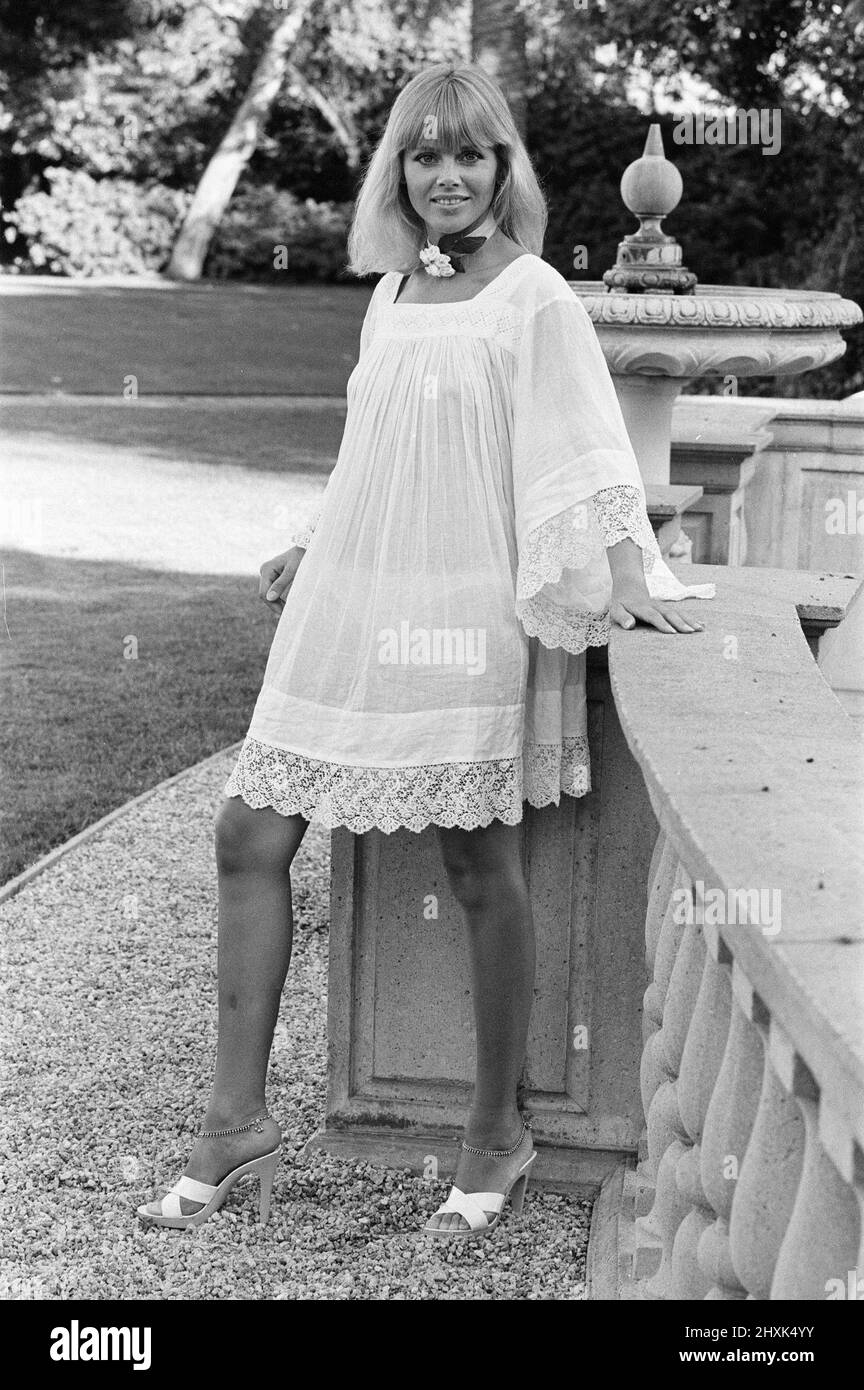 Britt Ekland, Swedish actress, pictured at home in Beverly Hills, Los ...