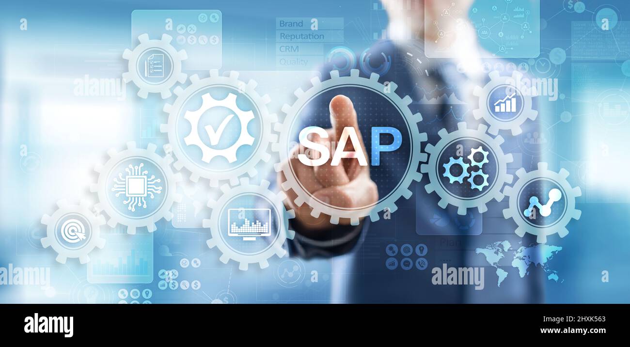 SAP - Business process automation software. ERP enterprise resources ...