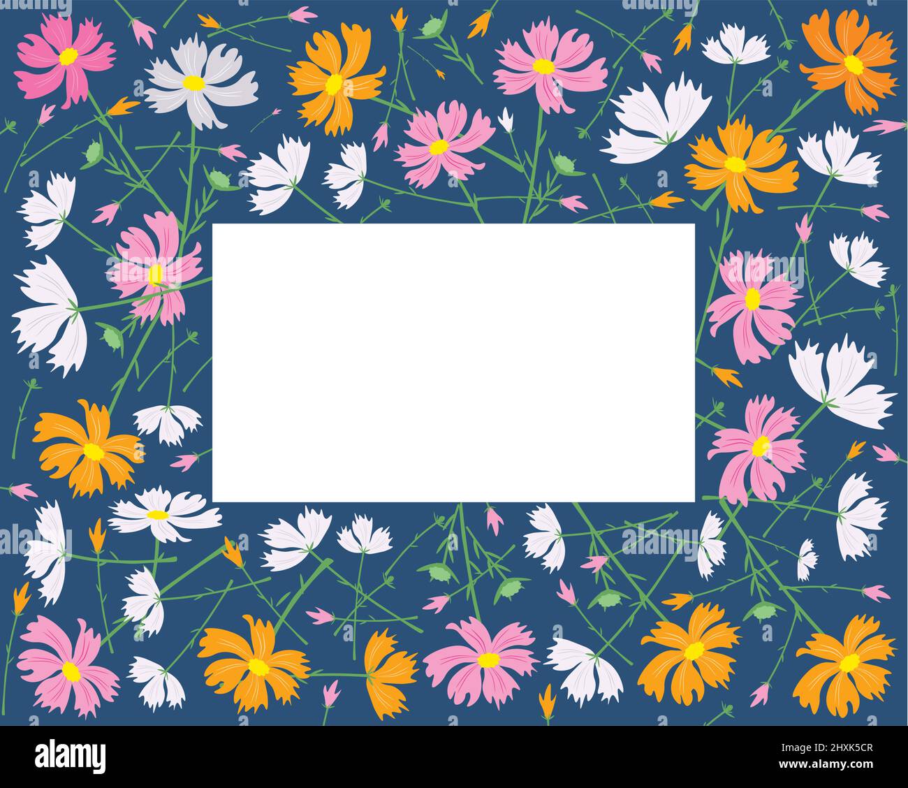 Symbol of Love, Illustration Frame of Bright and Beautiful Colorful ...