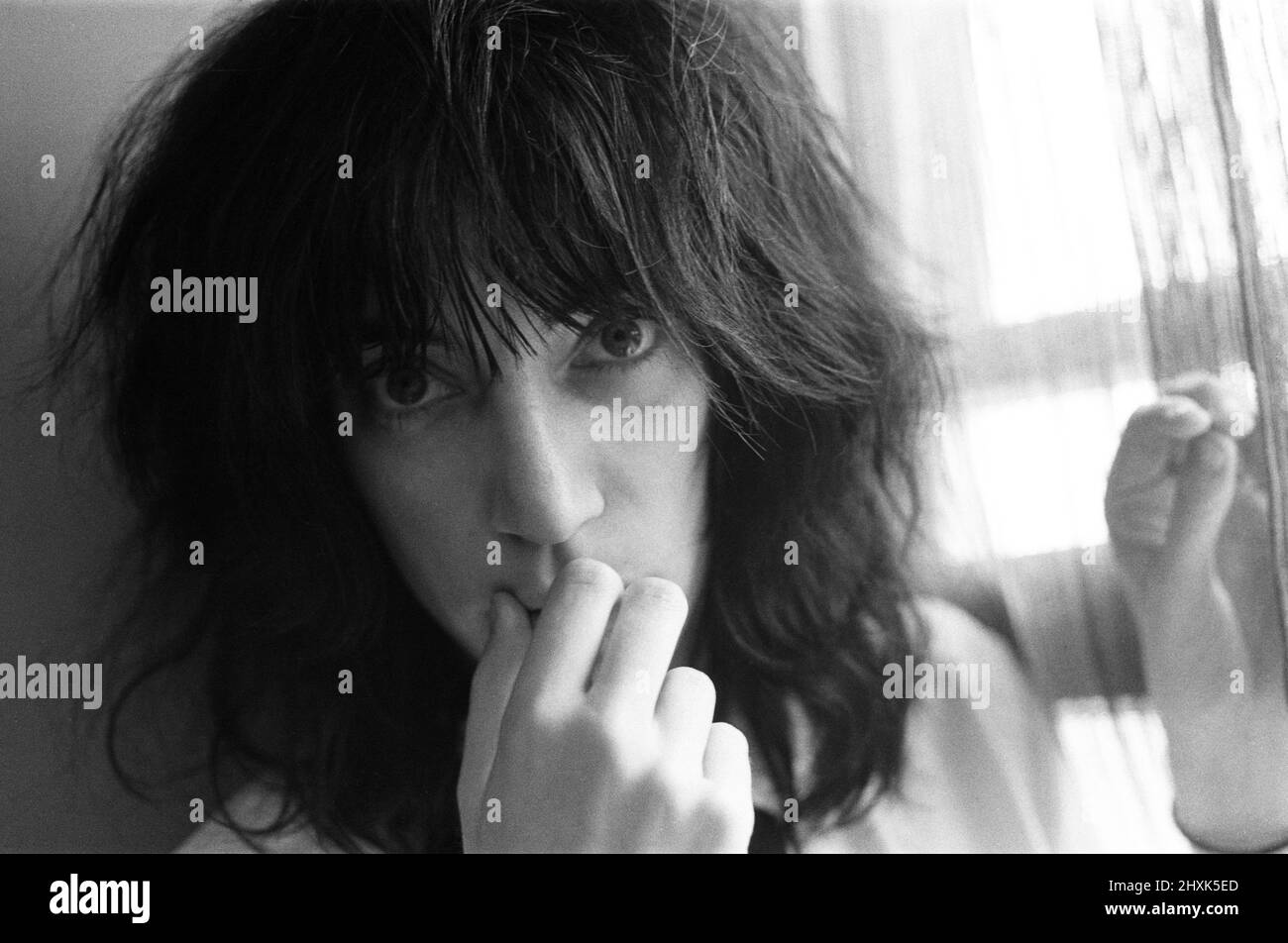 American punk singer Patti Smith. 11th May 1976 Stock Photo - Alamy