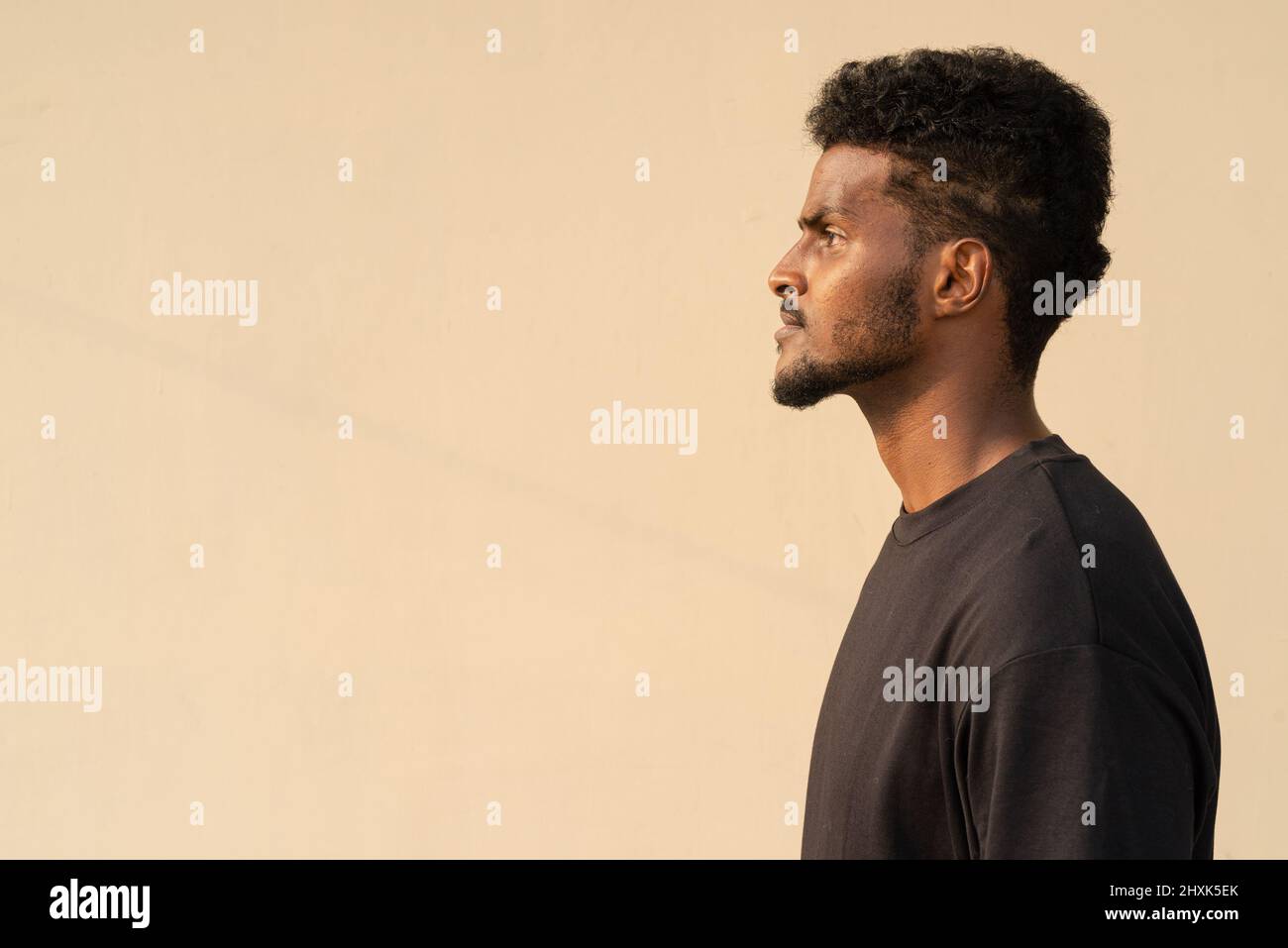 Side view calm african man hi-res stock photography and images - Alamy