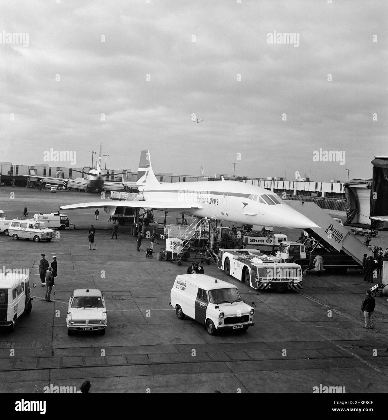 Inaugural commercial flights of the supersonic airliner Concorde on ...