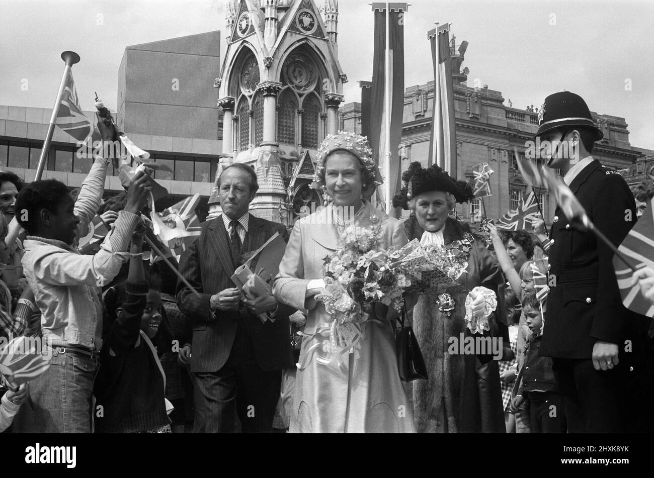 Queen Elizabeth II during her visit to Birmingham, West Midlands for ...