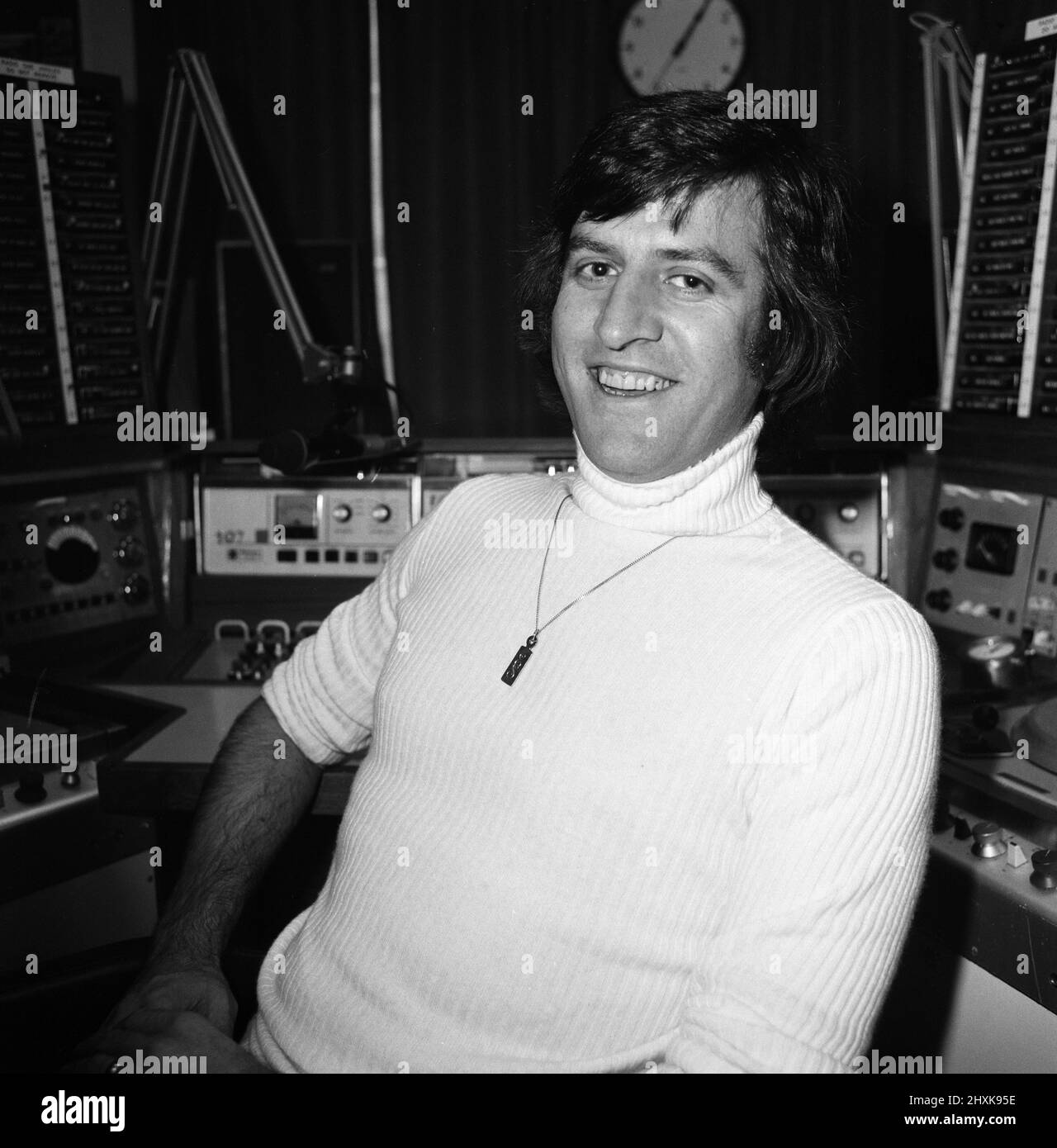 BBC Disc Jockey Ed Stewart. 15th January 1976 Stock Photo - Alamy
