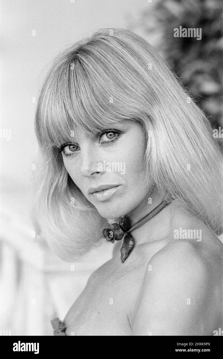 Britt Ekland, Swedish actress, pictured at home in Beverly Hills, Los ...