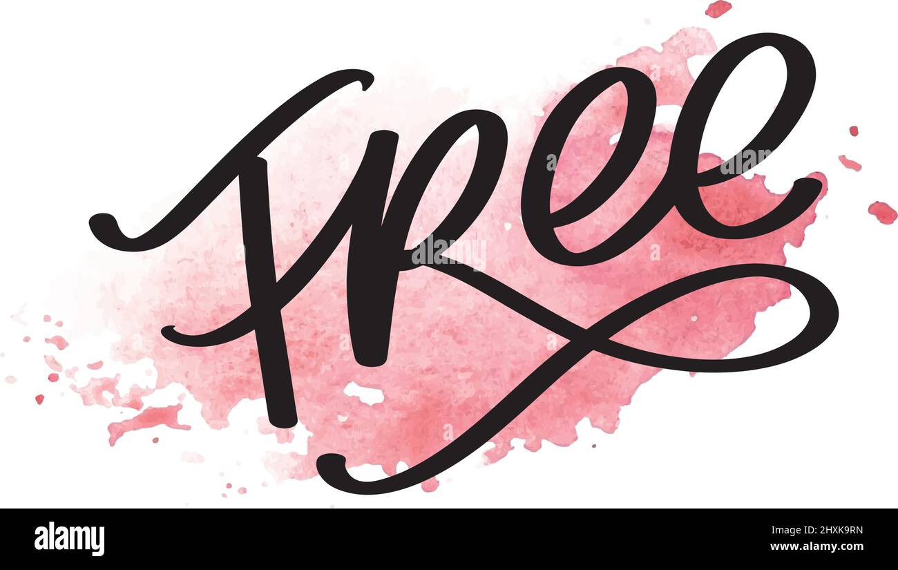 Free hand written lettering. Vector calligraphy Stock Vector Image ...