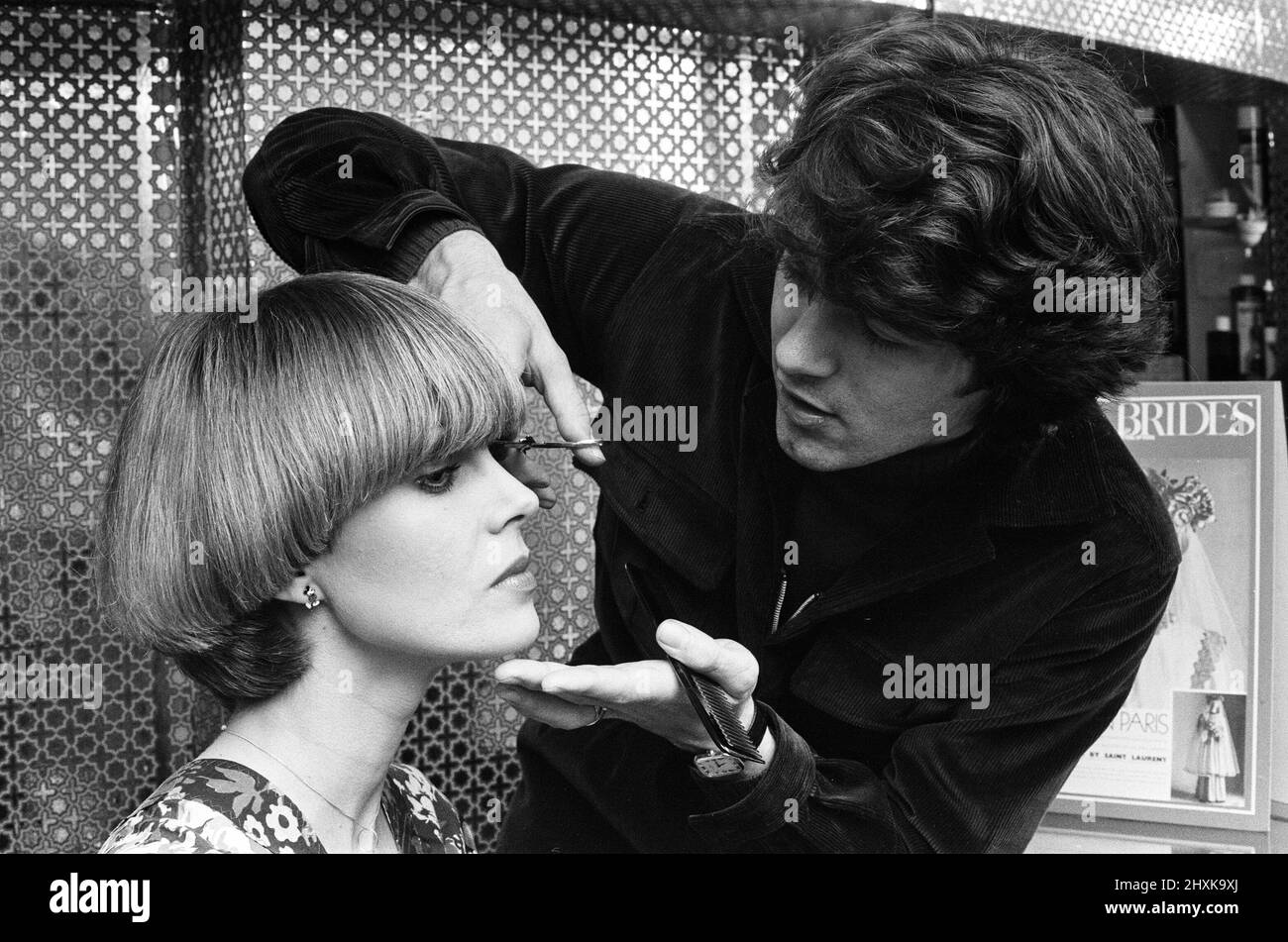 Actress Joanna Lumley models her "Purdey" haircut with its creator ...