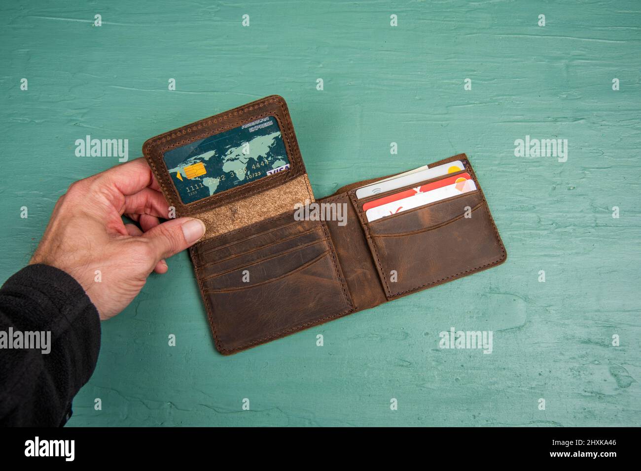 Leather wallets hi-res stock photography and images - Alamy