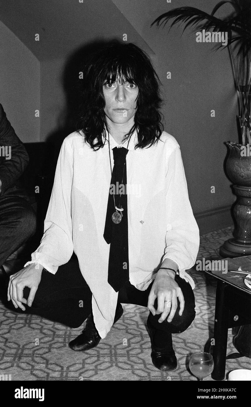 American punk singer Patti Smith. 11th May 1976 Stock Photo - Alamy
