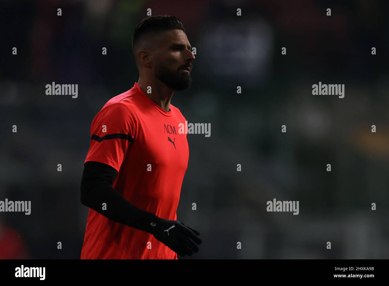 Milan, Italy, 12th March 2022. Olivier Giroud of AC Milan during the ...