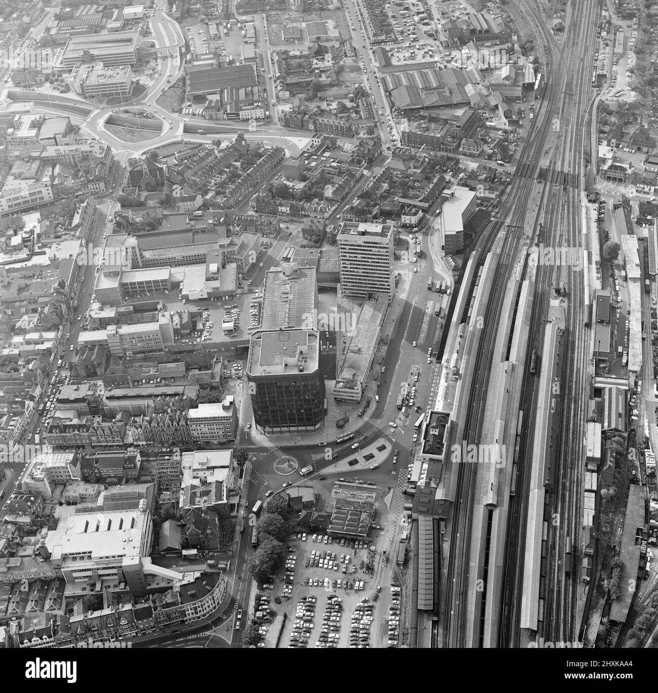 Aerial views of Reading, Berkshire. 26th October 1976 Stock Photo - Alamy