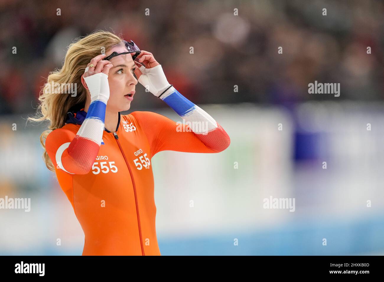 HEERENVEEN, NETHERLANDS - MARCH 13: Joy Beune of the Netherlands ...