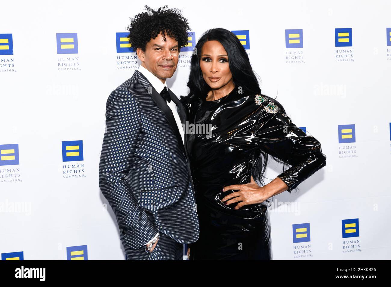 Aaron Walton & Beverly Johnsonarrives at the†at the Human Rights ...