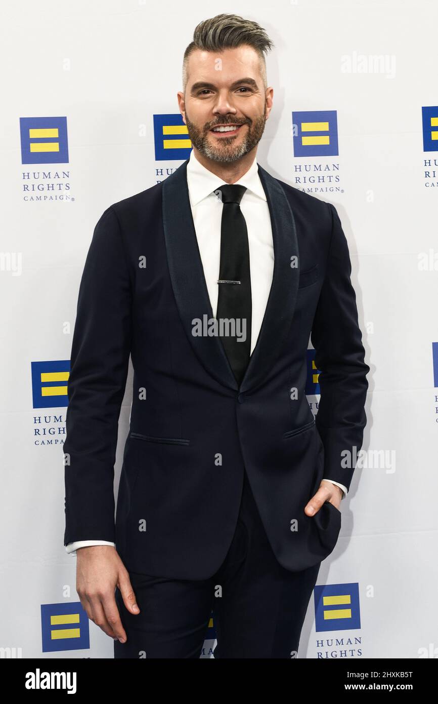 AJ Gibson arrives at the†at the Human Rights Campaign Hosts 2022 Los ...