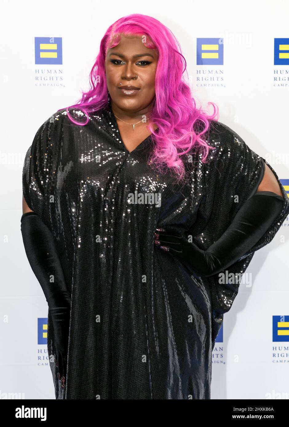 Shea Diamond arrives†at the Human Rights Campaign Hosts 2022 Los ...