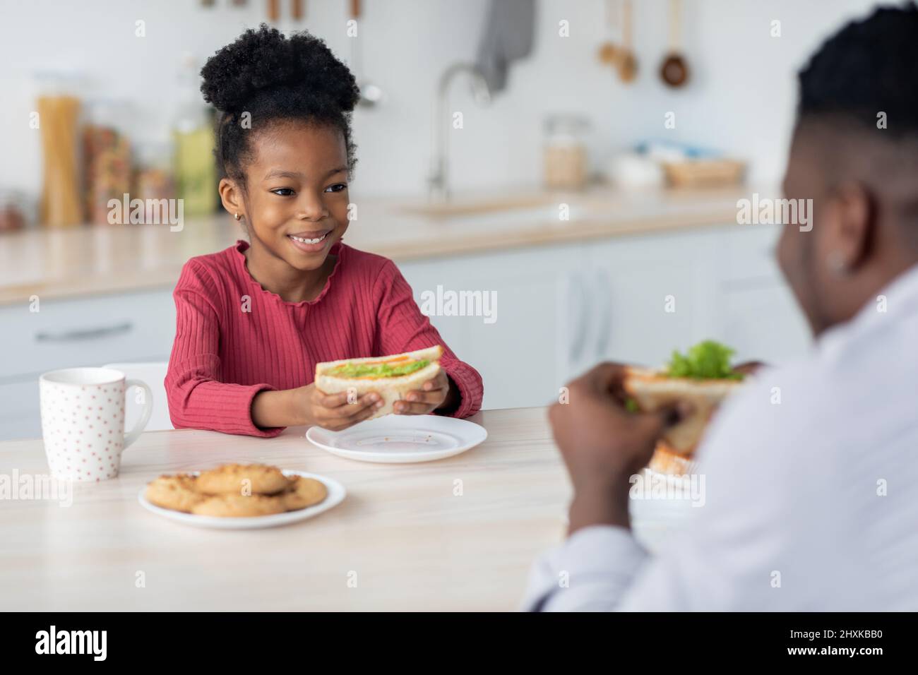 Black Child Eating Breakfast