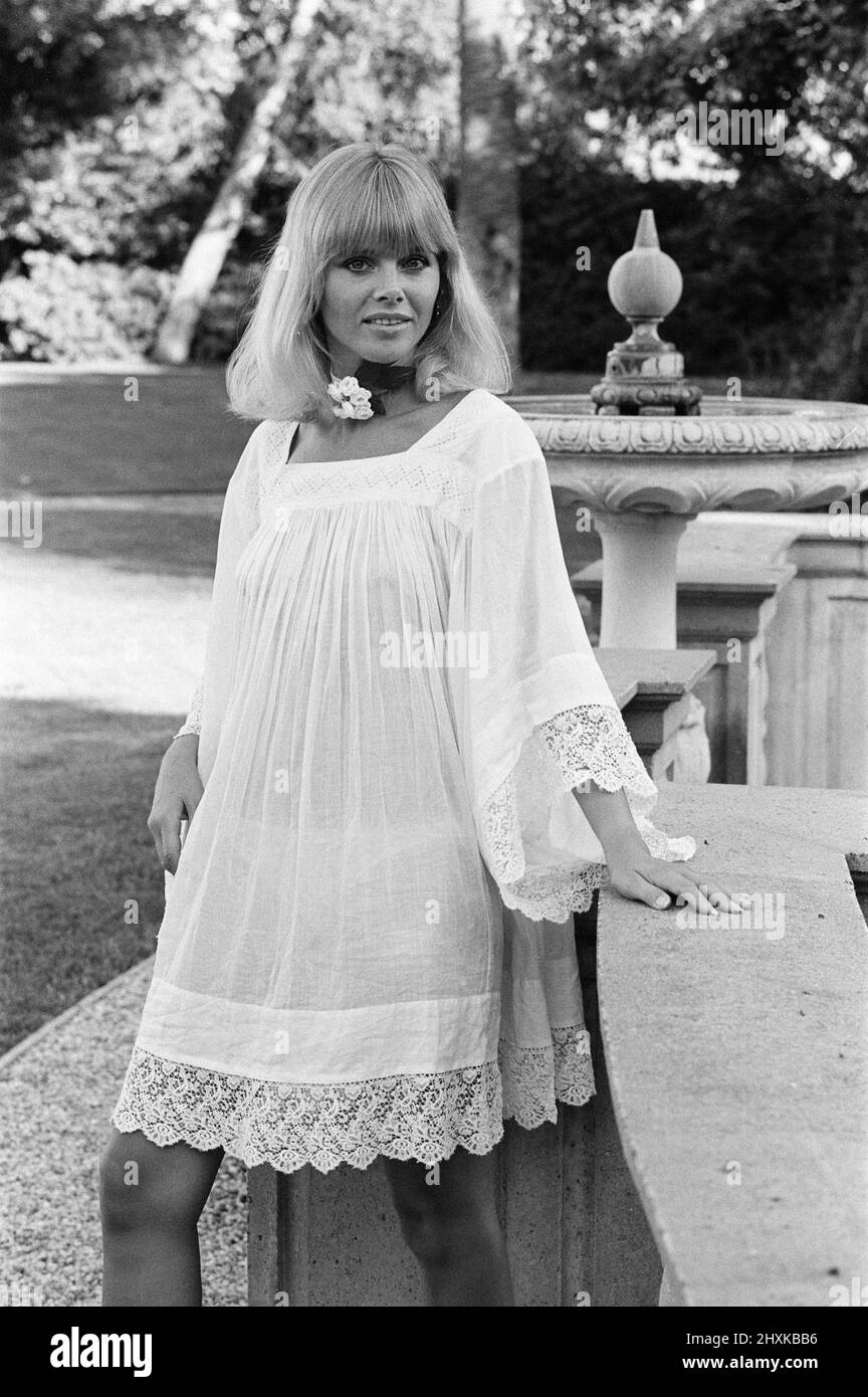 Britt Ekland, Swedish actress, pictured at home in Beverly Hills, Los ...