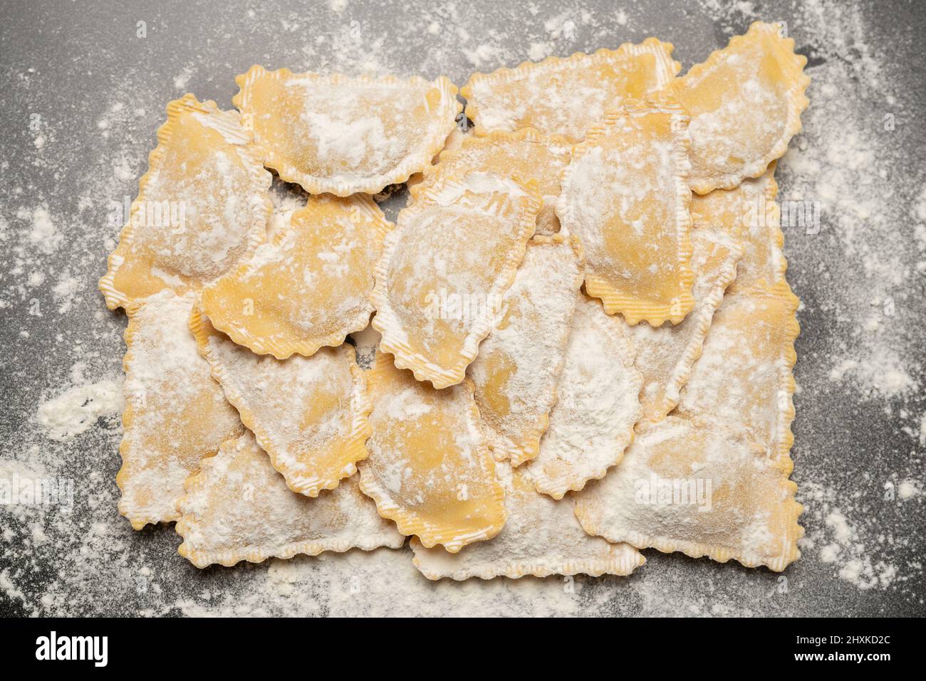 Raw ravioli as a background. Healthy italian food Stock Photo - Alamy