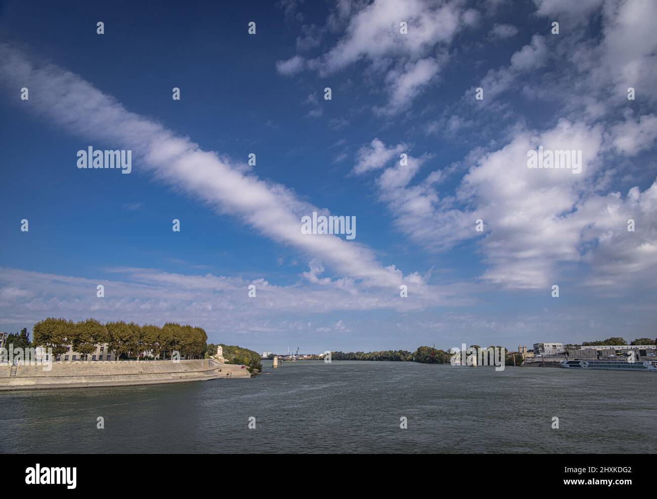 The Grand Rhone river (Le Grand Rhone), Arles, Provence, France Stock ...