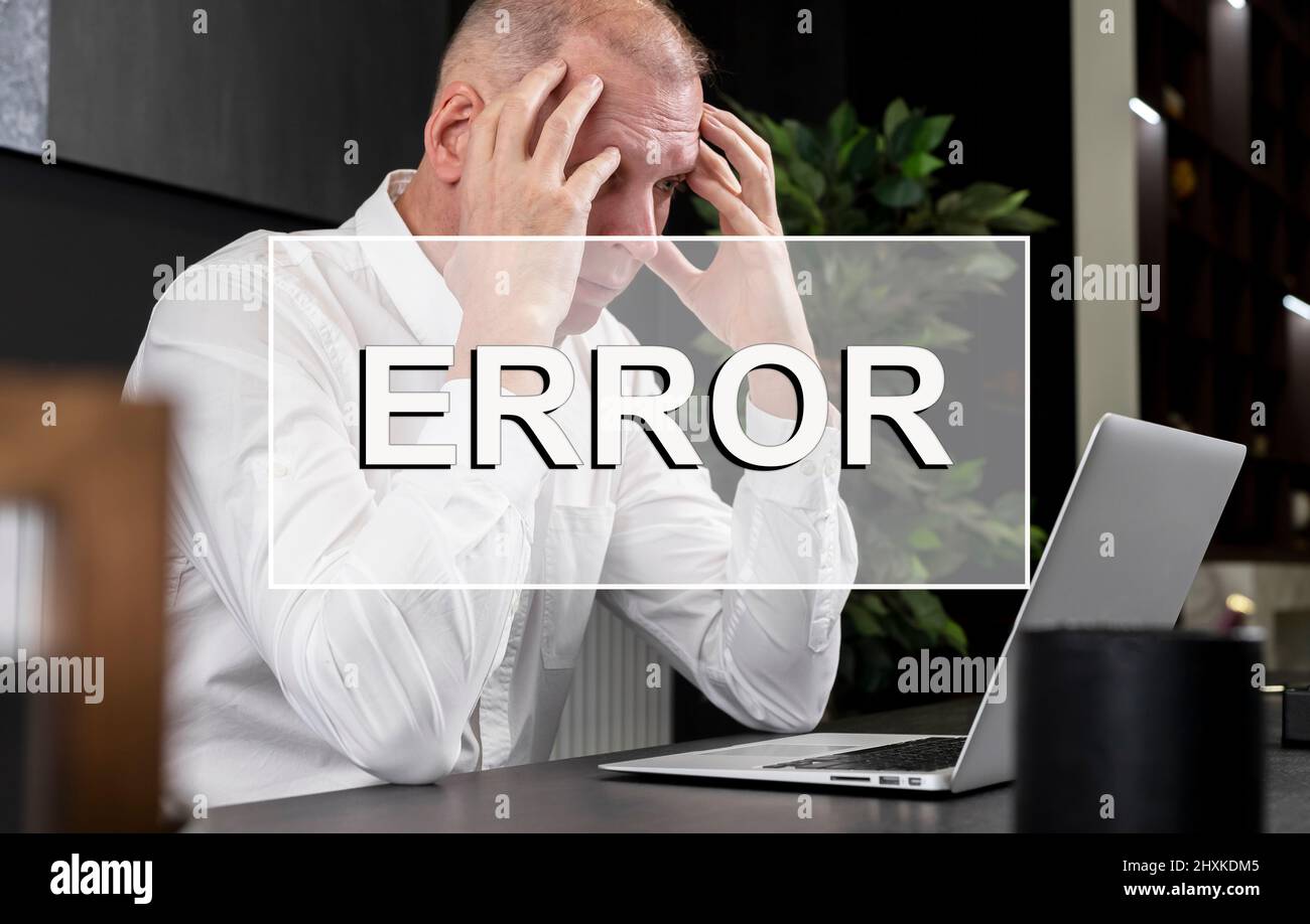 Error word. Mistake, failure in business concept. photo Stock Photo - Alamy