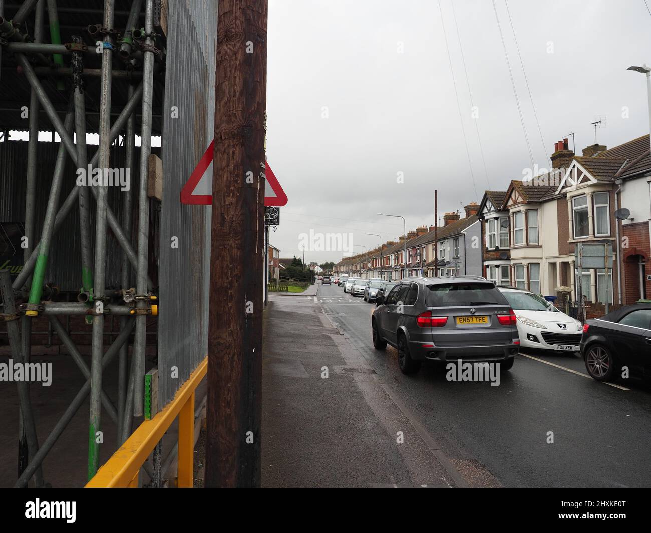 Sheerness, Kent, UK. 13th Mar, 2022. Workmen have installed a road ...