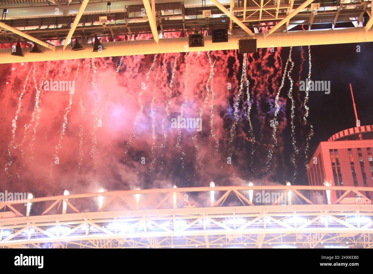 Cardiff stadium fireworks hi-res stock photography and images - Alamy