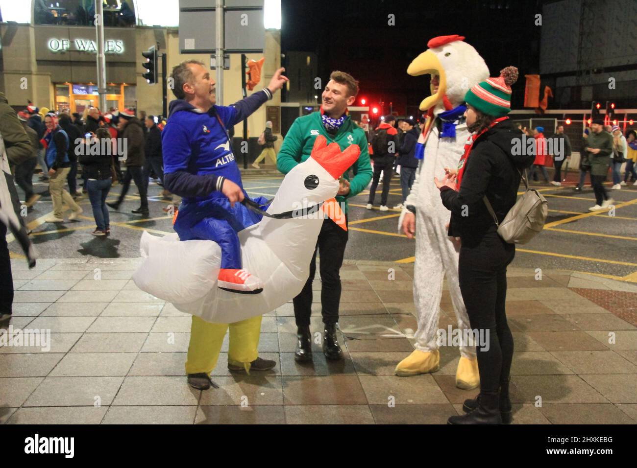 Cardiff rugby matchday Stock Photo - Alamy