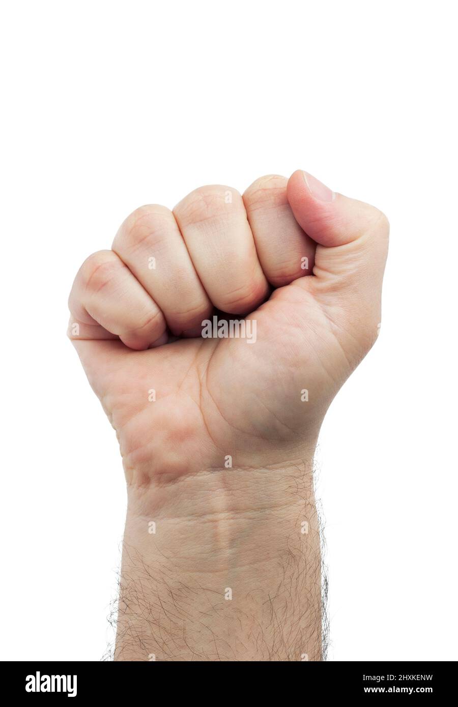 Fist of a mans hand clenched hi-res stock photography and images - Alamy