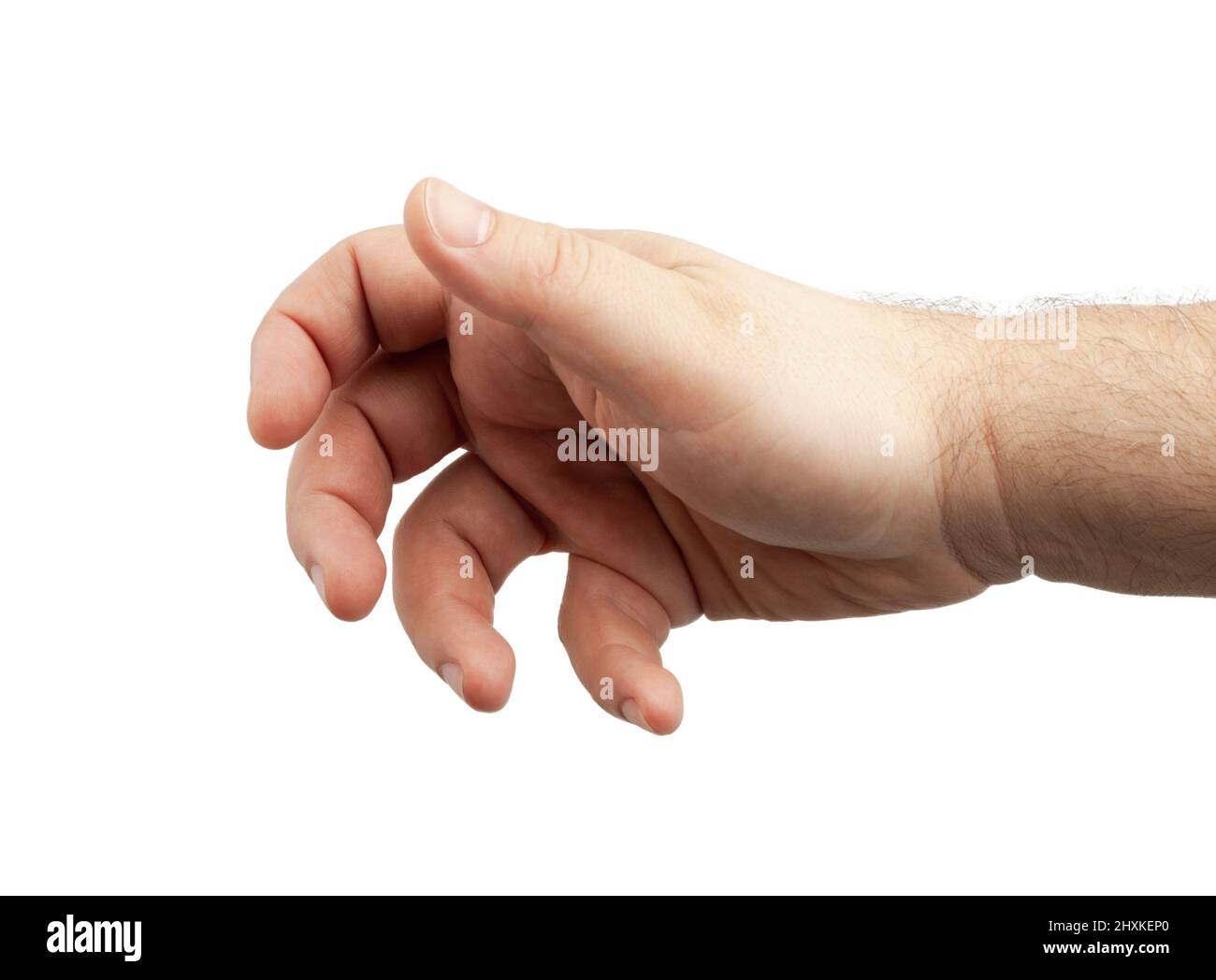 Hand before handshake isolated on white background with clipping path ...