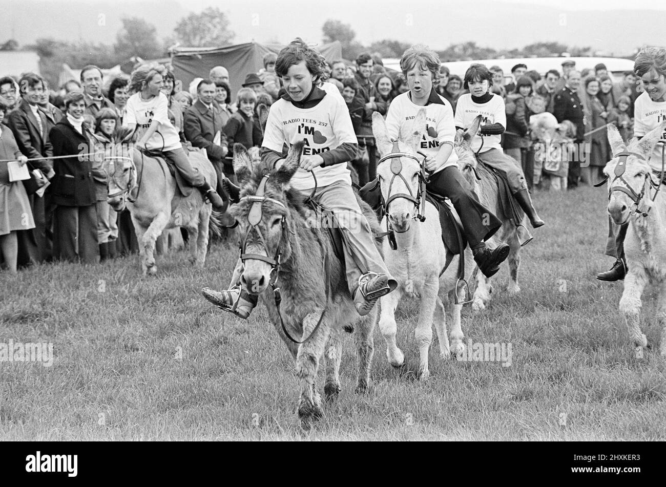 Donkey Derby Day, Middlesbrough, June 1977 Stock Photo - Alamy