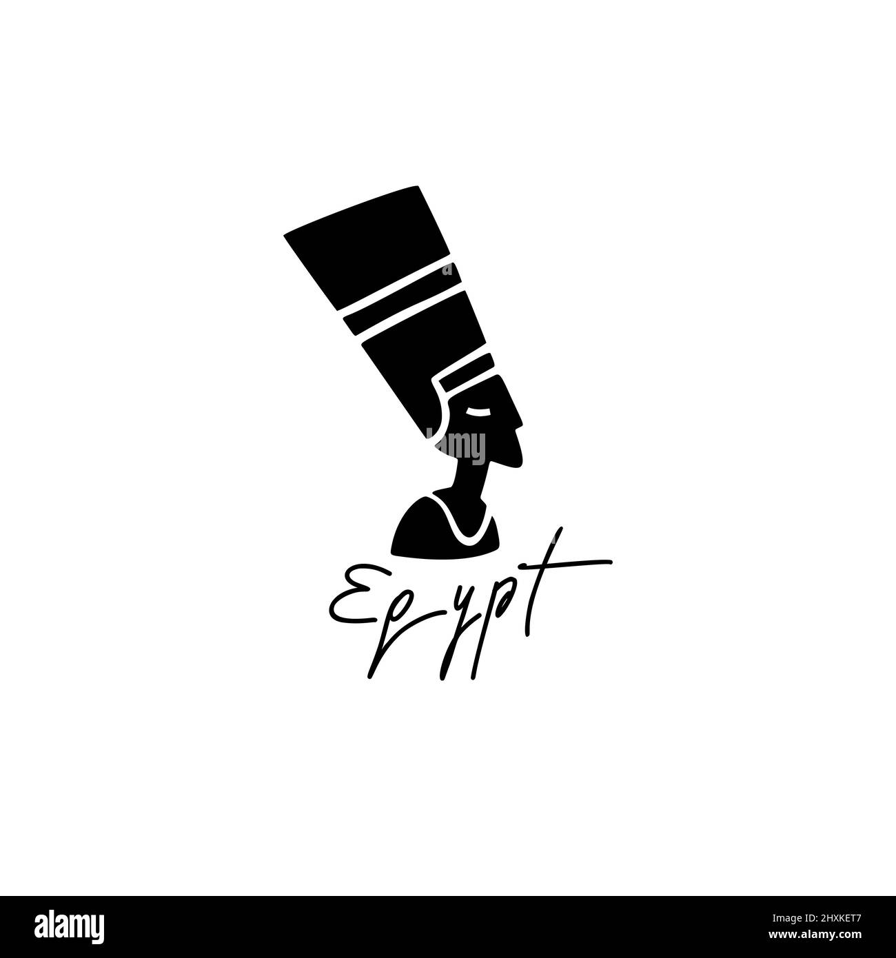 Vector hand drawn symbol of Egypt. Travel illustration of Arab Republic ...
