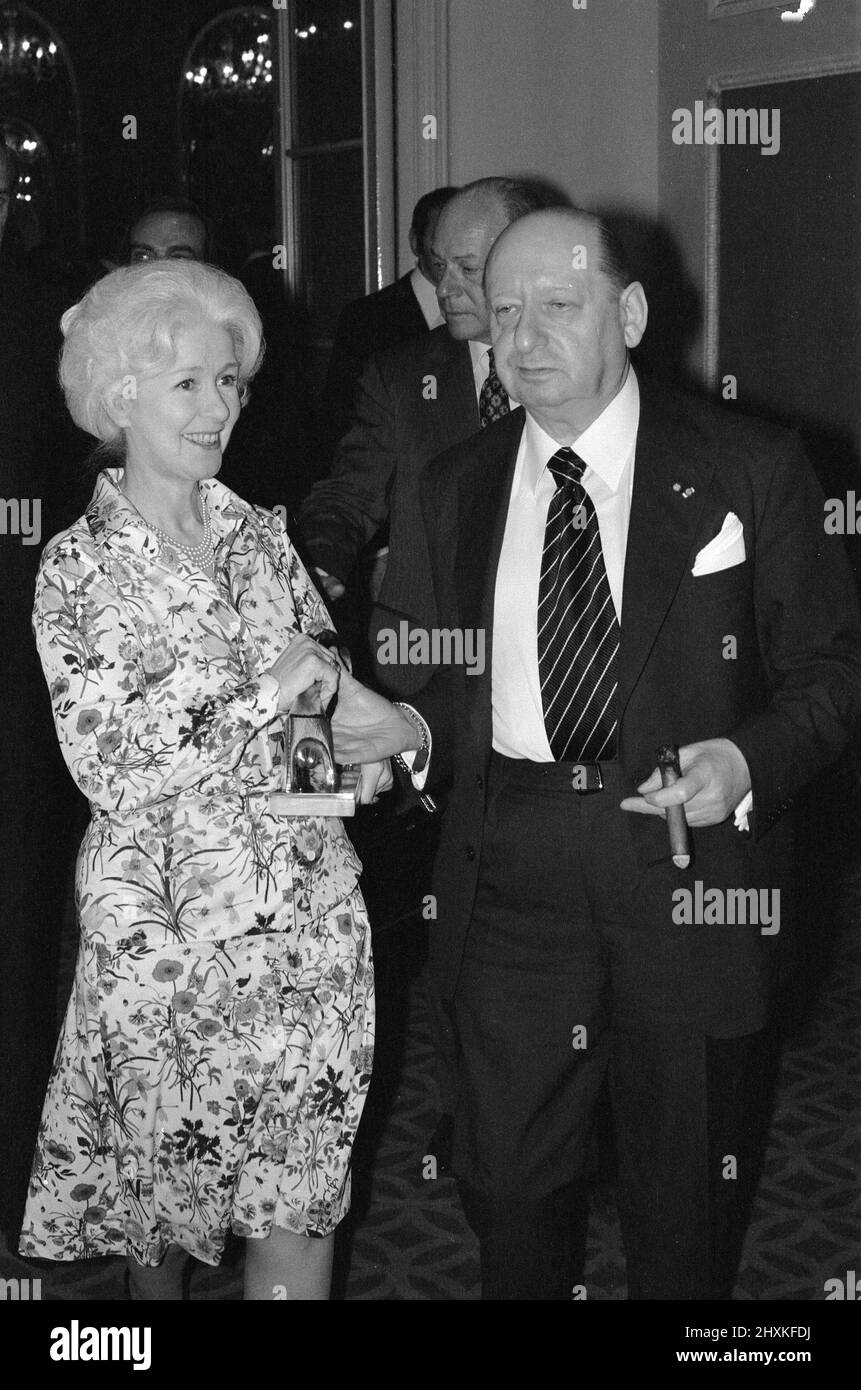 Media Mogul Lew Grade at the the Royal Television Society annual awards ...