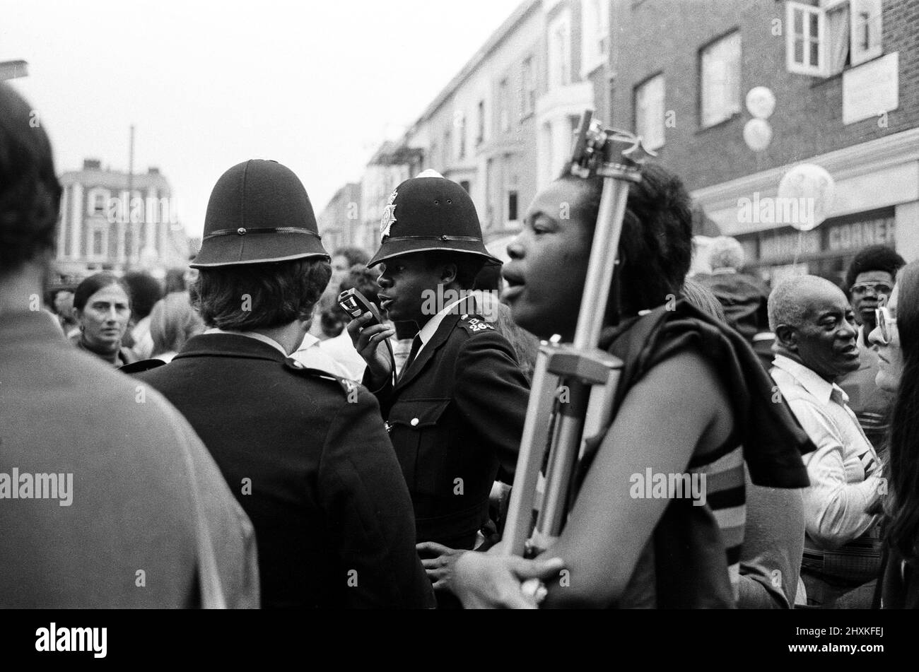 Atmosphere at the Notting Hill Carnival. 29th August 1976 Stock Photo ...