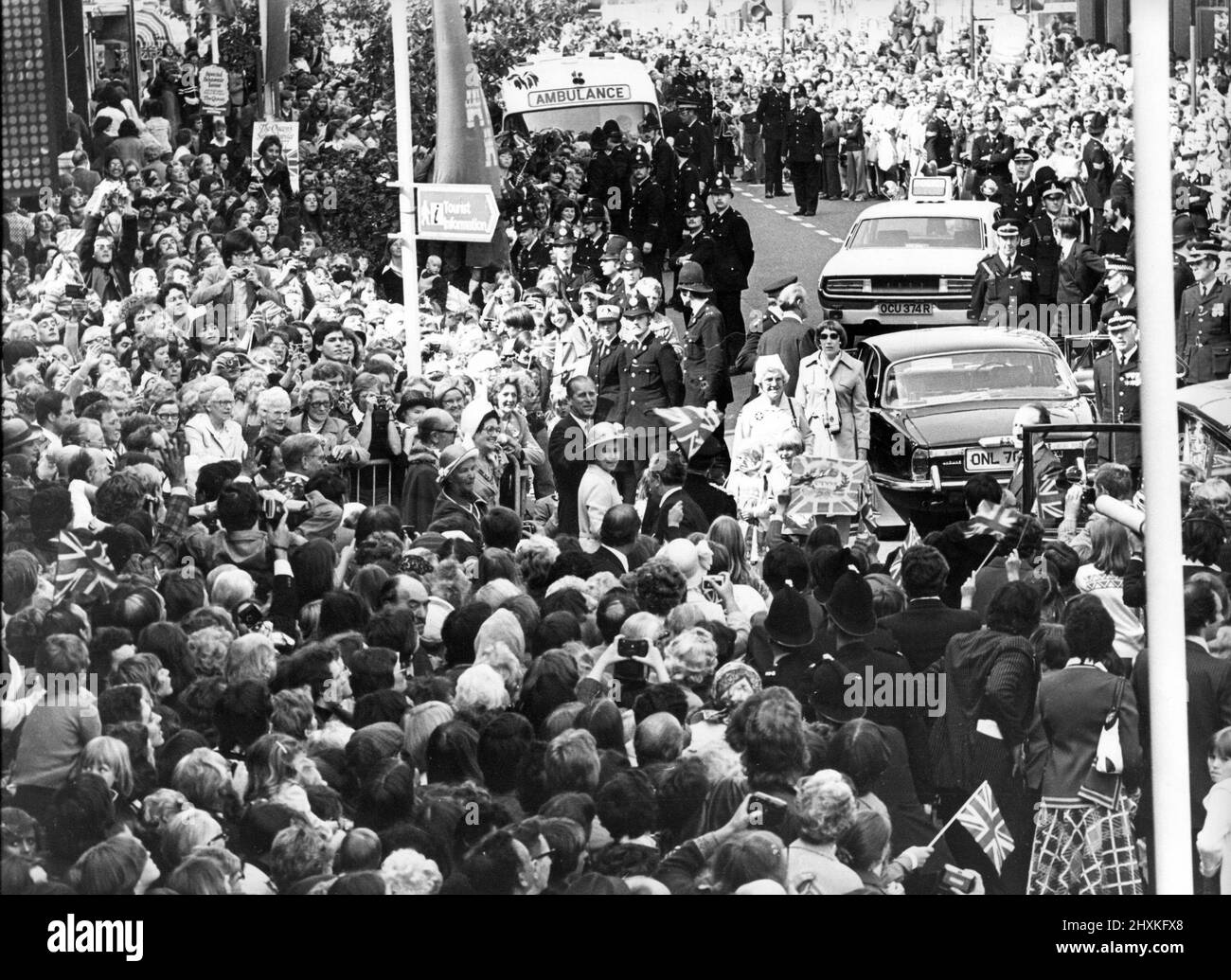 Queen Elizabeth II and Prince Philip on the North East Leg of The ...