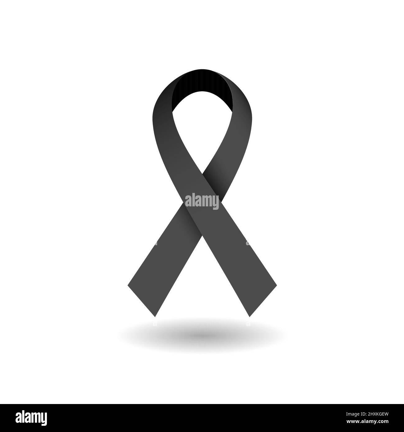 Black mourning ribbon - 3D vector symbol Stock Vector Image & Art - Alamy