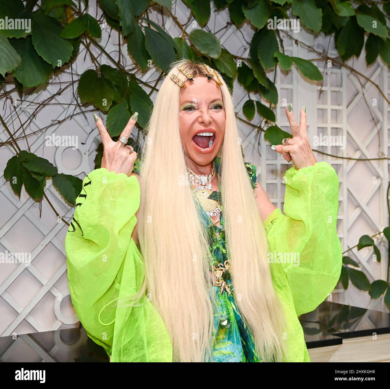 12 March 2022, Berlin: Rapper Rich Nana shows up at the presentation of ...