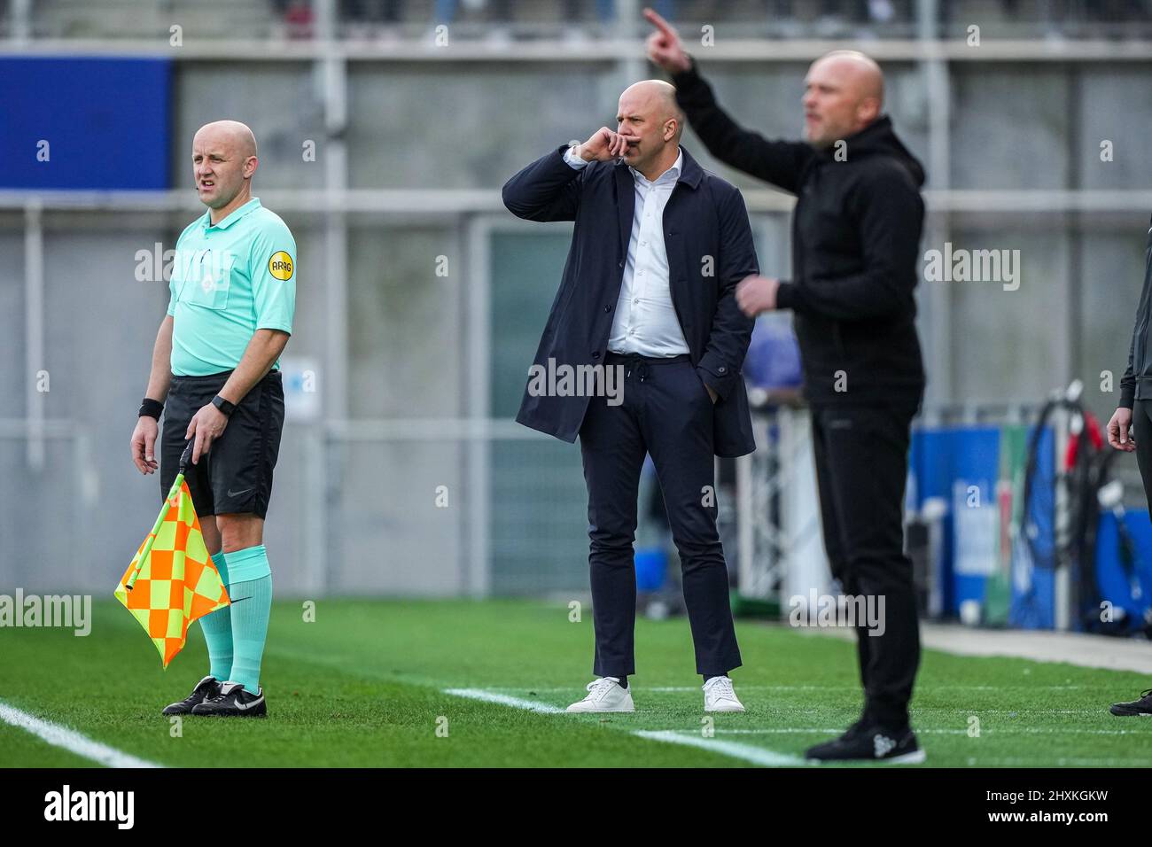 Zwolle, Netherlands. 13th Mar, 2022. Zwolle - Feyenoord coach Arne Slot ...
