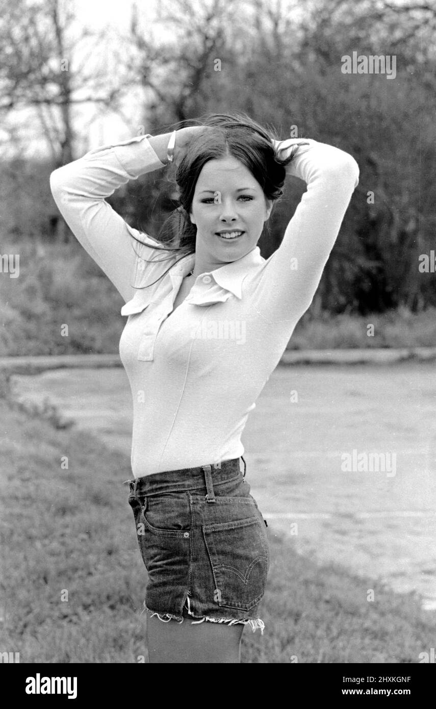 Model and tree doctor Geraldine Croft January 1976 Stock Photo - Alamy