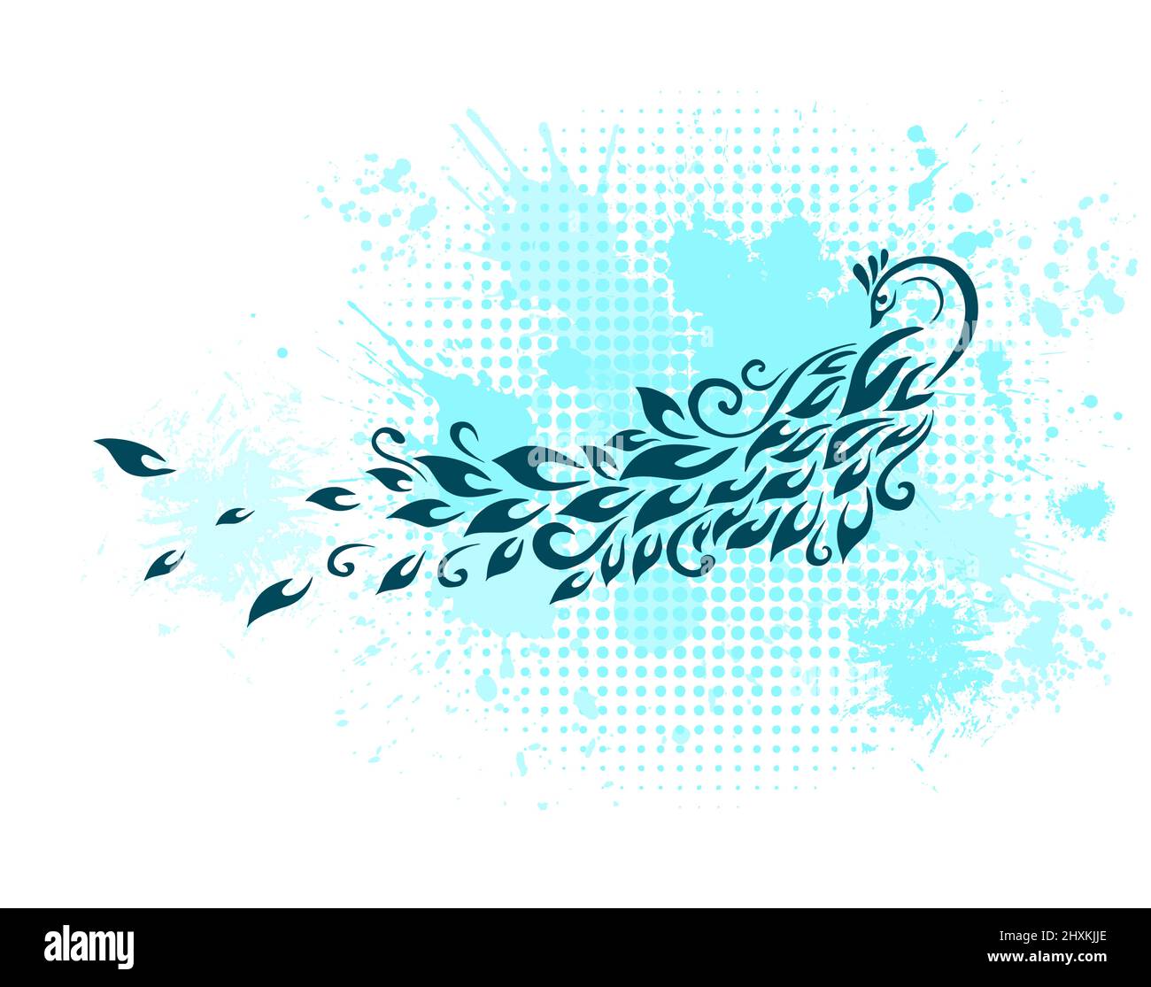 Peacock bird graphic object. Vector illustration Stock Vector Image ...