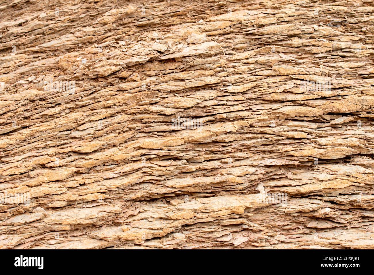 Layered volcanic ash rock patterns in Spain Stock Photo - Alamy
