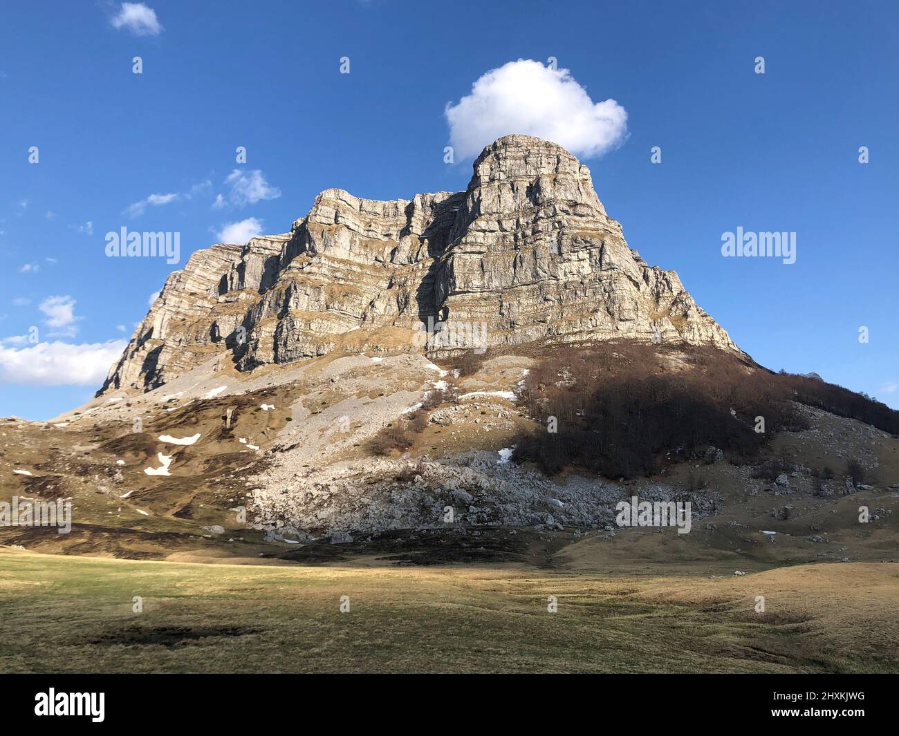 Winter hiking on Volujak mountain, Badnjine peak, Bosnia Stock Photo ...