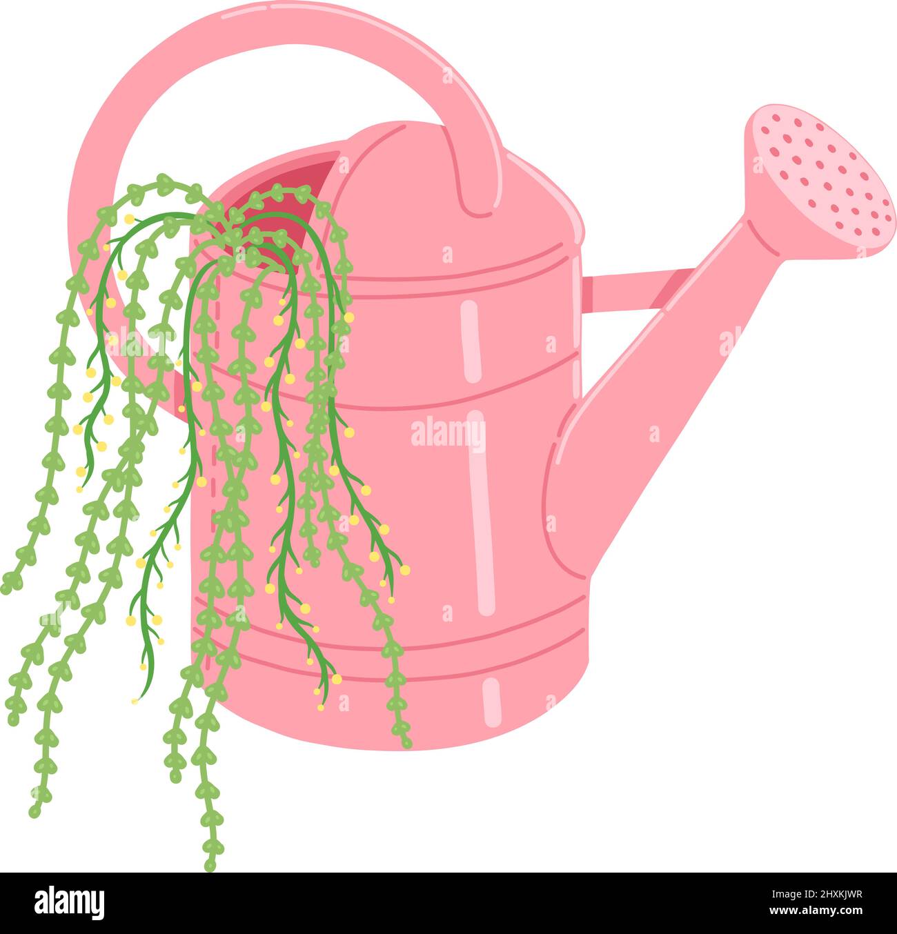 Watering can with flower, plant, tree and sprout Stock Vector Image ...